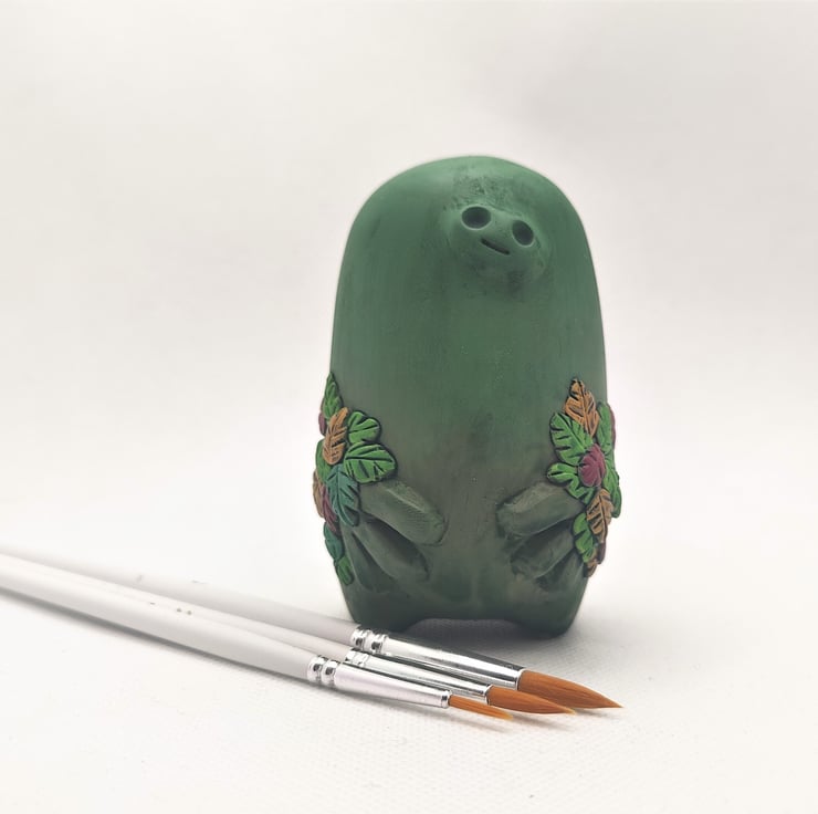 Forest Spirit Figure Mixed Media Fantasy Art B - Folksy