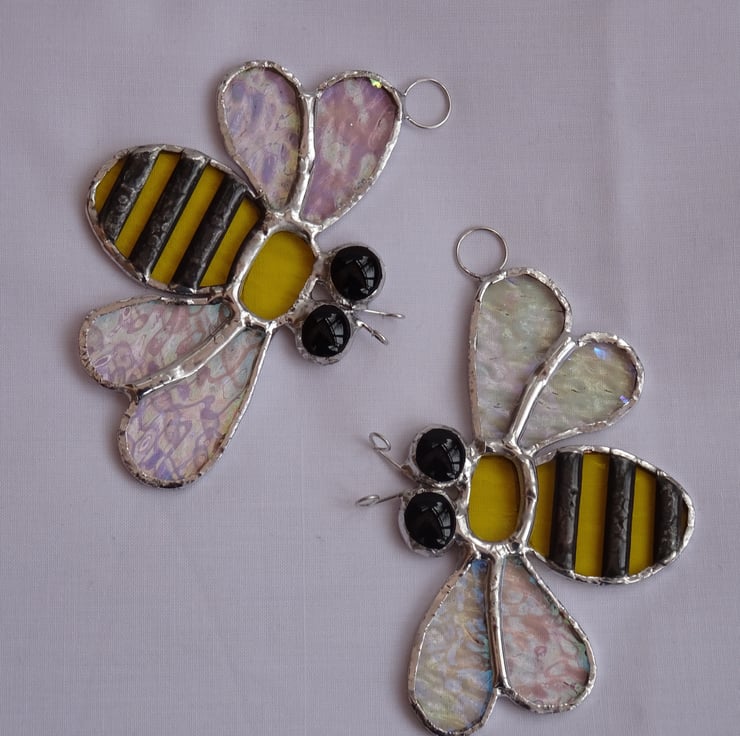Stained Glass Bee Suncatcher - Folksy