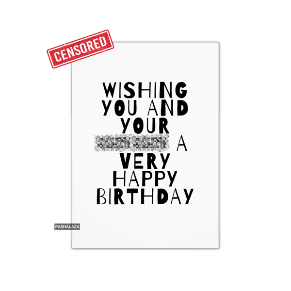 Funny Rude Birthday Card - Novelty Banter Greet... - Folksy