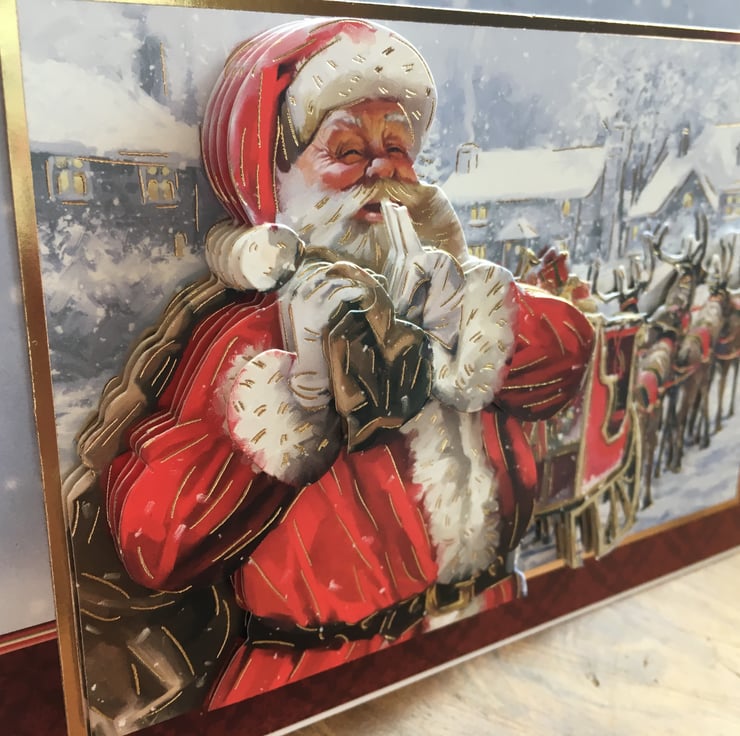 3D Santa Claus Christmas Card - Father Christma... - Folksy