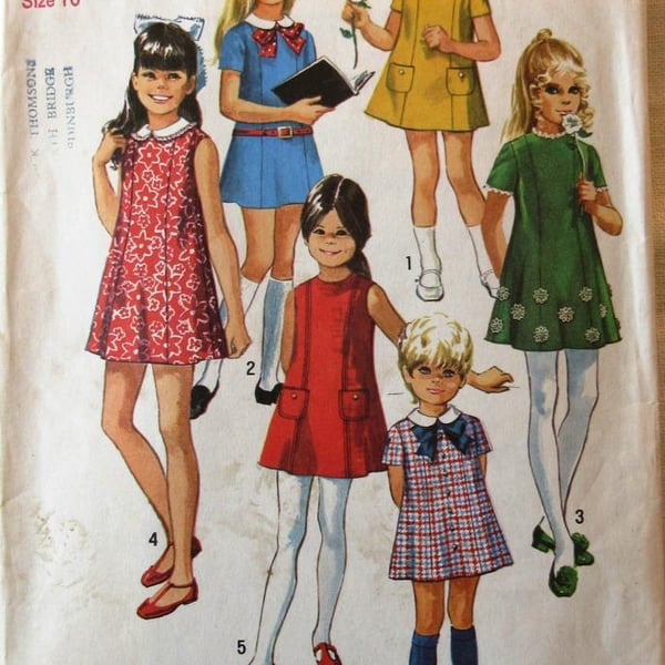 A vintage sewing pattern for a girl's dress in ... - Folksy