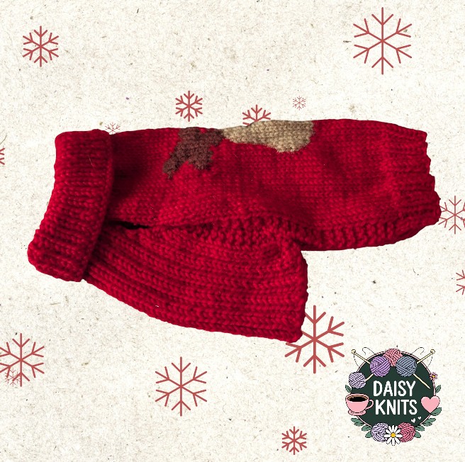 Hand Knitted Christmas Jumper for Small Dogs – ... - Folksy