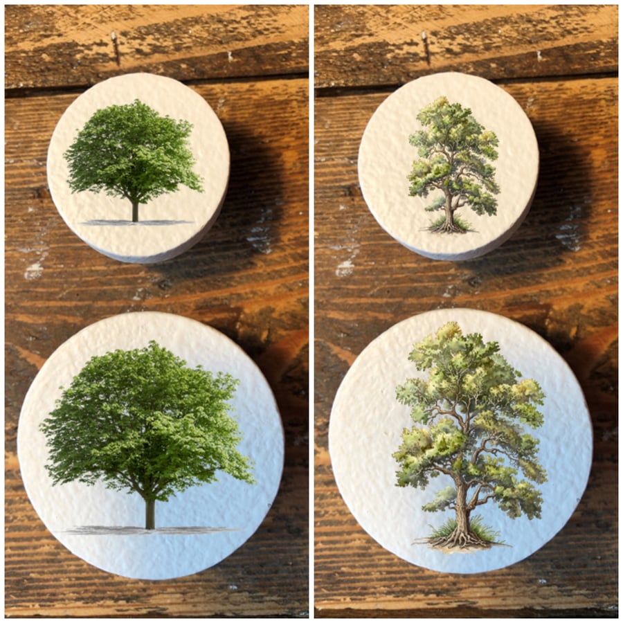 Handmade Tree woodland pine door knobs wardrobe... - Folksy