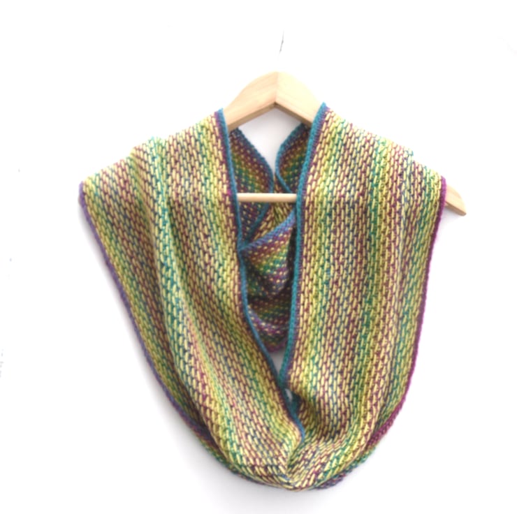 Colourful infinity scarf - Folksy