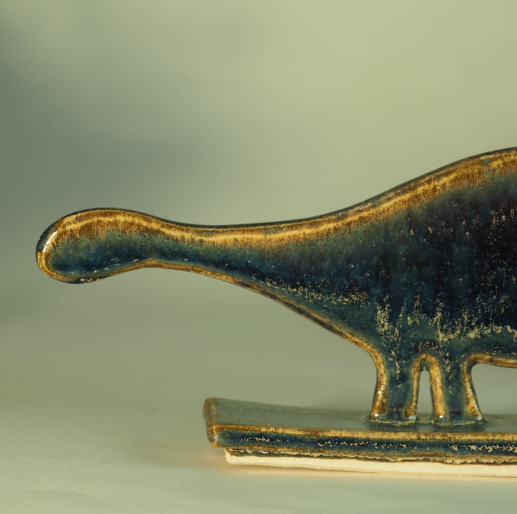 Ceramic Dinosaurs, Set of 4: Brontosaurus, Steg... - Folksy