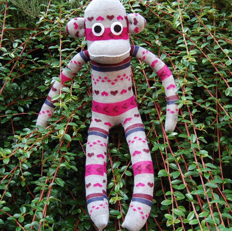 Sock Monkey - Jammy - Folksy
