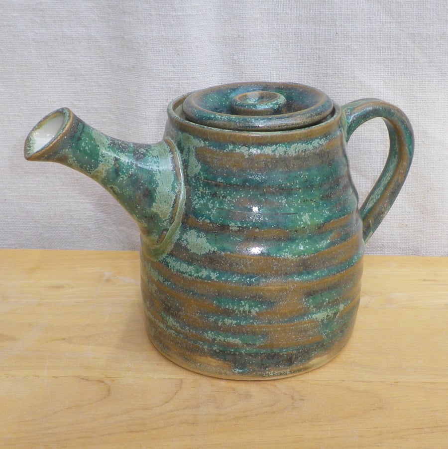 Teapot or coffee pot hand thrown in stoneware p... - Folksy