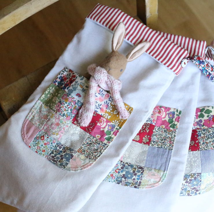 Pre Order for 1 Liberty Patchwork stocking with... - Folksy