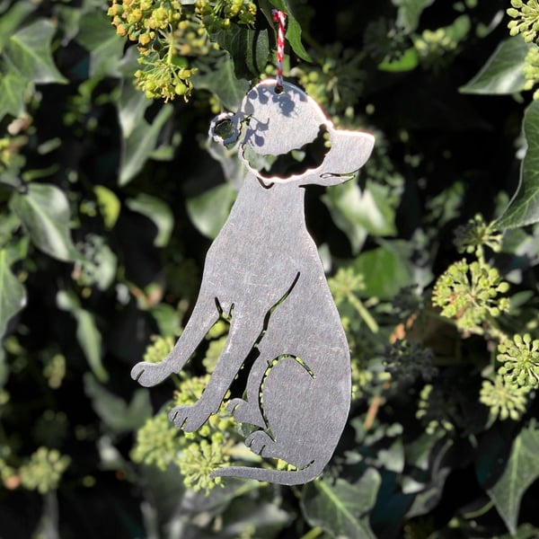 Vizsla in Santa Hat - Decorations for Life - Folksy