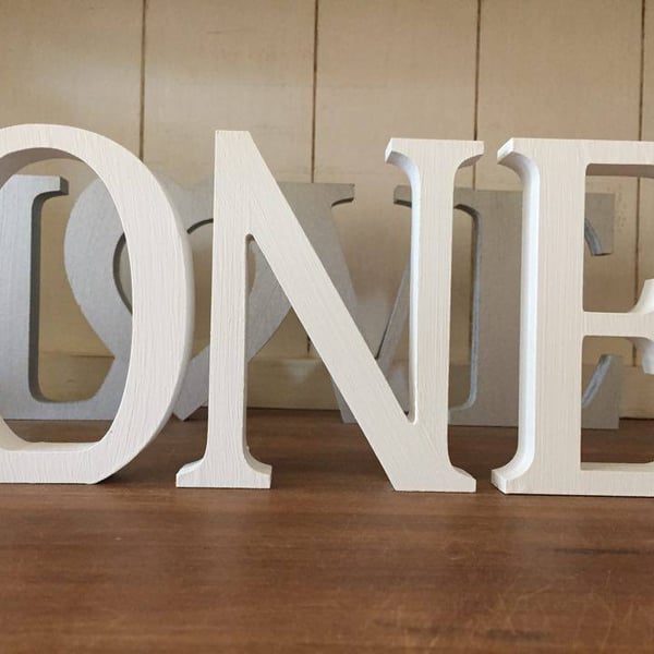 ONE Letters, Free Standing Birthday Letters ONE... - Folksy