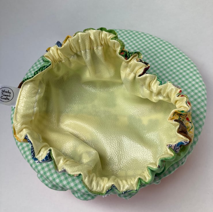 Reusable bowl covers - Medium and small. Green ... - Folksy