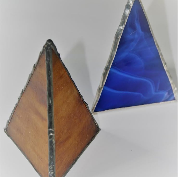 Stained glass pyramid table decoration - Folksy