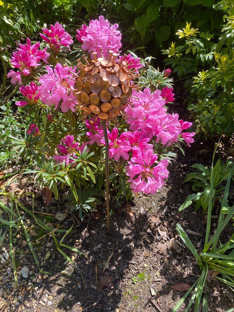 Exploding Copper Allium Flower Stake - Folksy