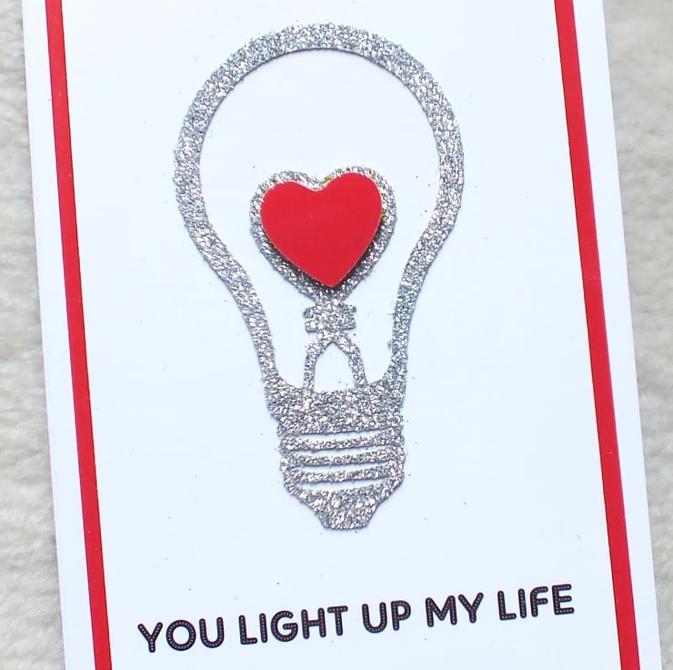 Handmade ‘You Light Up My Life’ Valentine's Day... - Folksy
