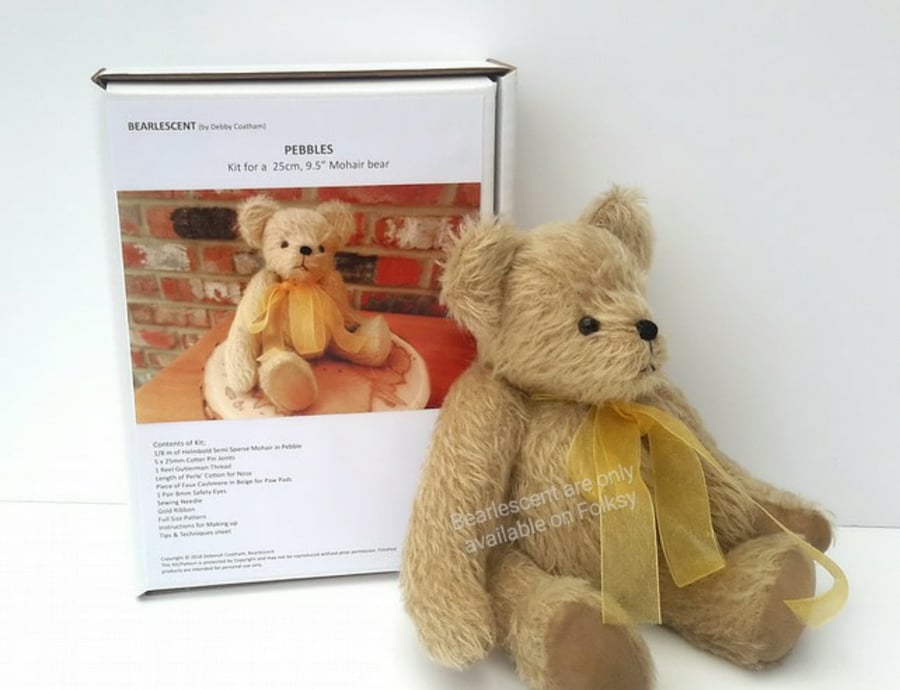 Artist Teddy Bear Making Kit, Mohair Bear Sewin... - Folksy