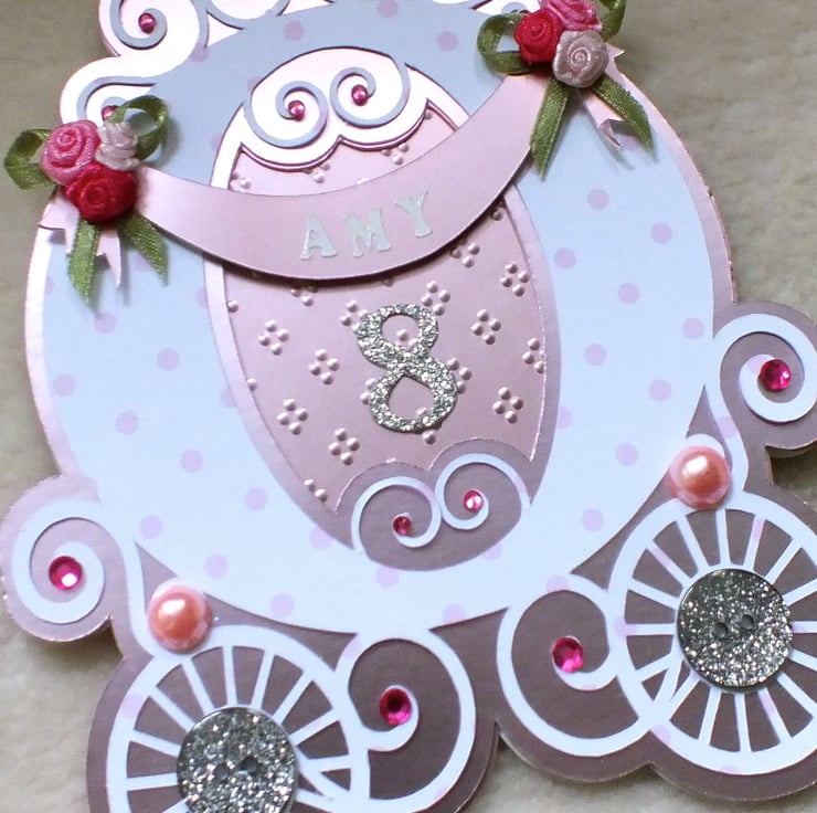 Handmade Personalised Princess Carriage Birthda... - Folksy