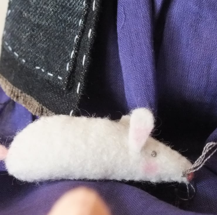 Miss Piggy Trotter and Mouse rag doll - Folksy