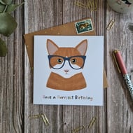 Ginger & White Cat Birthday Card, Cat lover... - Folksy