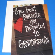 The Best Parents Get Promoted Card - Folksy