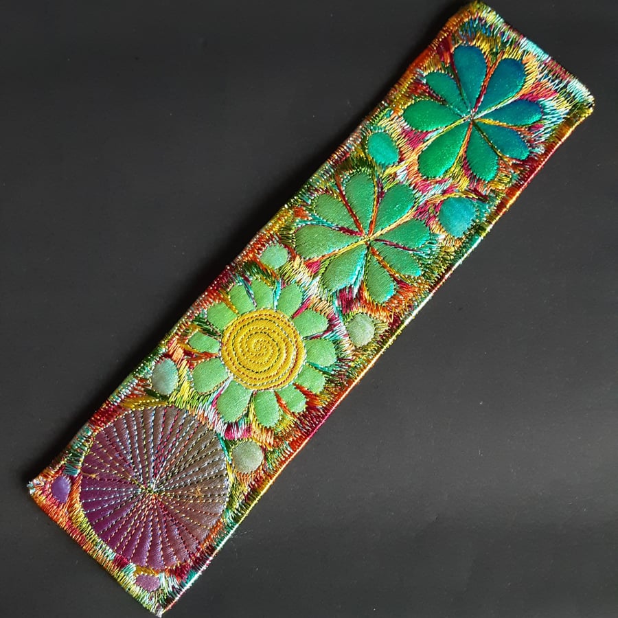 Bookmarks - Textile with Machine Embroidery Boo... - Folksy