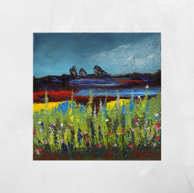 A Small Acrylic Painting of Standing Stones. Sc... - Folksy