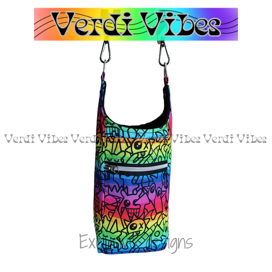 Colourful cross body bag, in our exclusive fabr... - Folksy