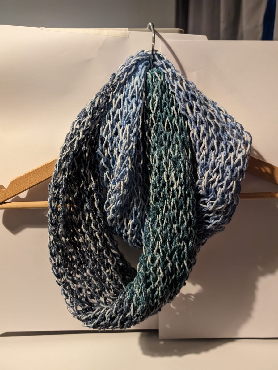 Drop stitch infinity scarf - Folksy