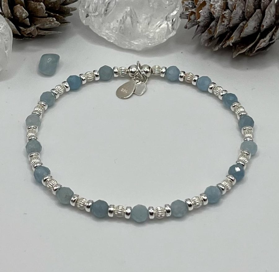 March Birthstone Bracelet - Folksy
