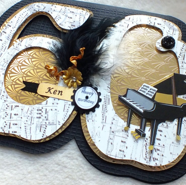 Luxury Handmade Personalised 60th Birthday Numb... - Folksy