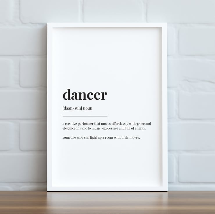Dancer Definition Print - Folksy
