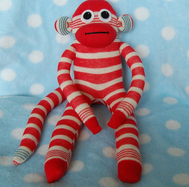 Sock Monkey - Gilbert - Folksy