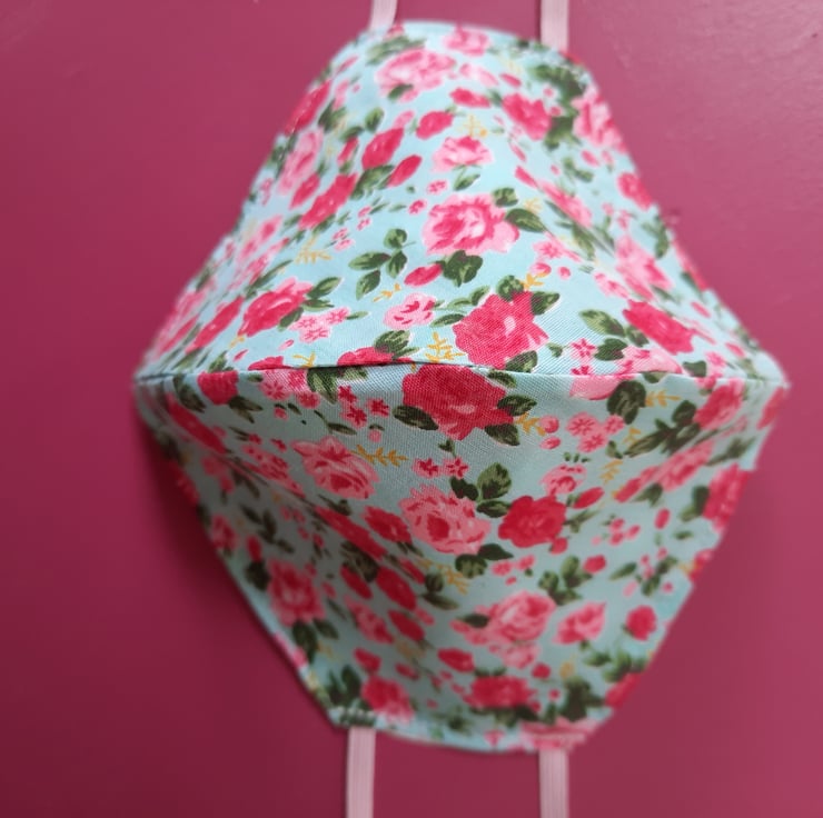 Pretty Floral Handmade Reusable Facemask - Folksy