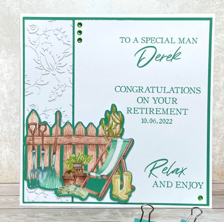 Handmade Personalised Green Deckchair Retiremen... - Folksy
