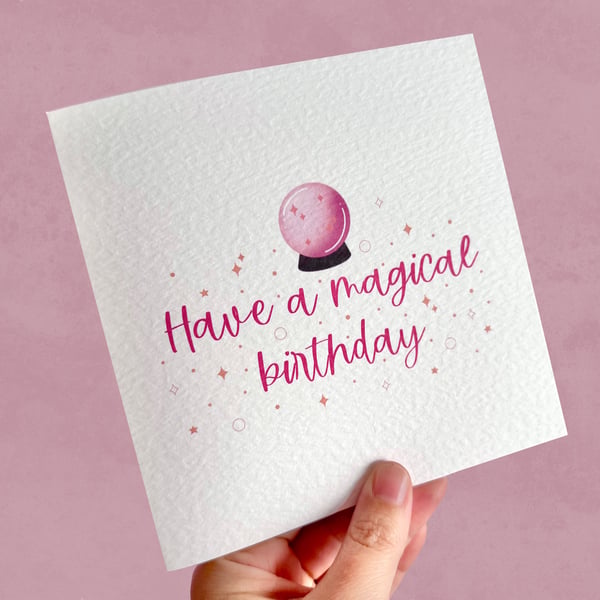 Crystal Ball Birthday Card, Magical Birthday, W... - Folksy