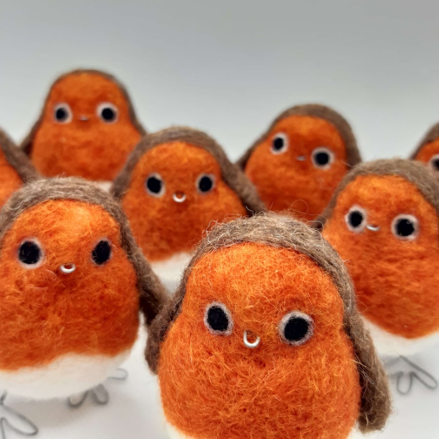 Round Robin - needle felted robin ornament - Folksy