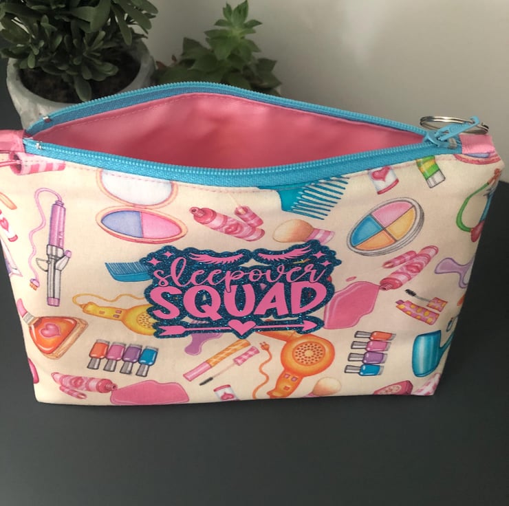 Sleepover Squad Makeup Bags x3 Handmade Sleepov... - Folksy