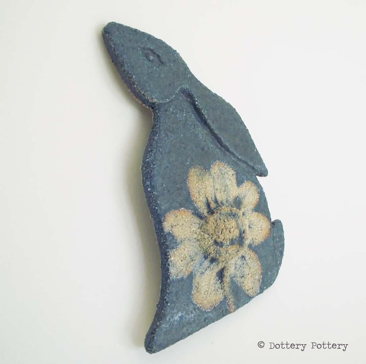 Ceramic Moon Gazing Hare Pottery Hare decoratio... - Folksy
