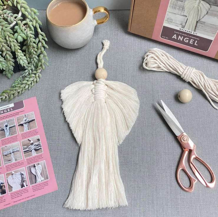 Macrame Kit - Christmas Angel. Learn how to mak... - Folksy