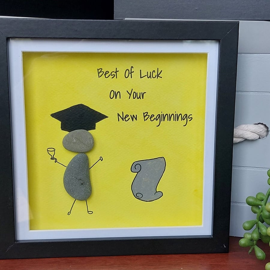 Personalised Graduation Pebble Art, Handmade Gr... - Folksy