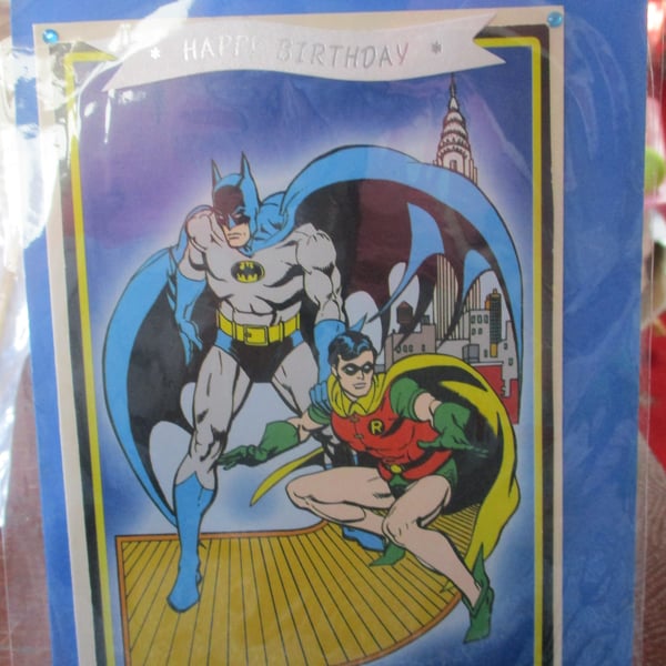 Happy Birthday Batman and Robin Card - Folksy