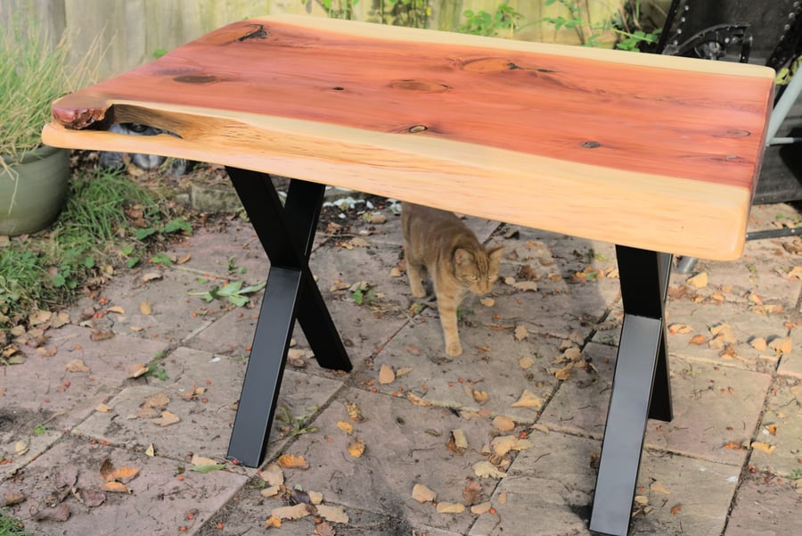 Live Edge Sequoia Table with Beautiful Through ... - Folksy