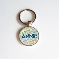 Personalised Word Art Key Ring - Folksy