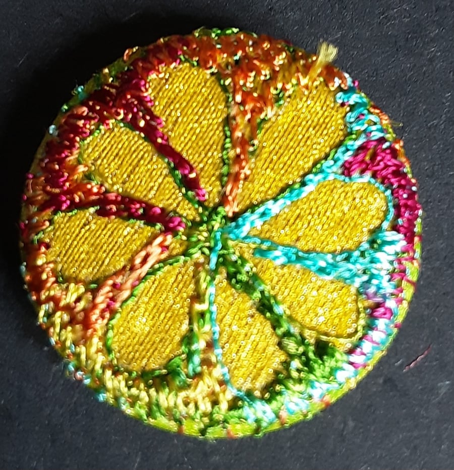 Buttons 1 inch button Hand Dyed Silks and Cotto... - Folksy