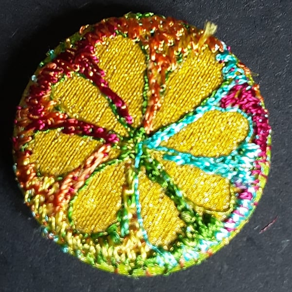 Buttons 1 inch button Hand Dyed Silks and Cotto... - Folksy