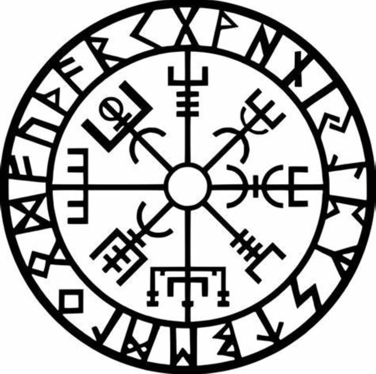 Vegvisir- The viking compass-runic compass stic... - Folksy