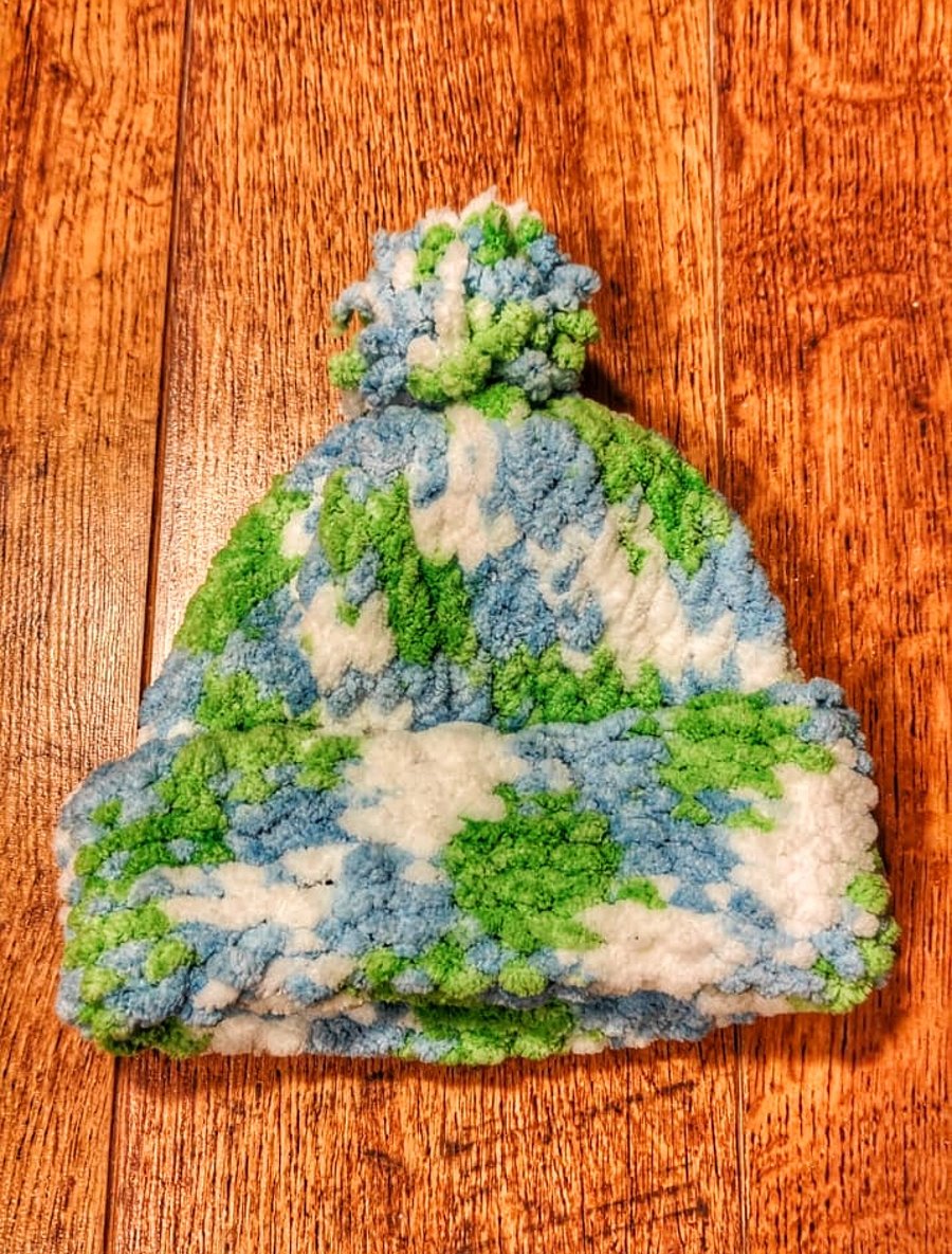'Minty Cloud' Baby Hat - Folksy