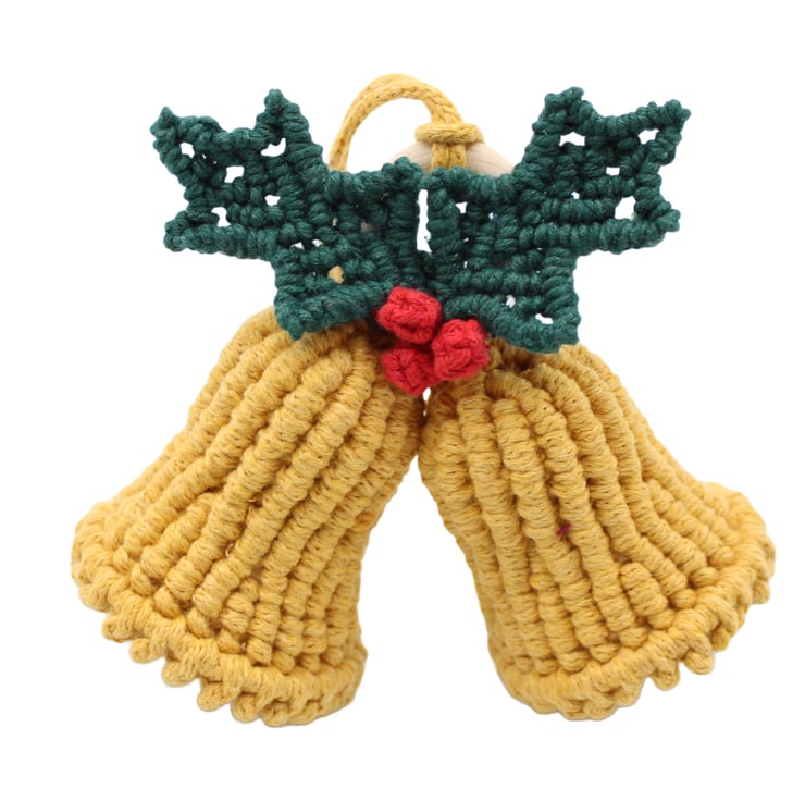Macrame Christmas decoration, eco Bells tree de... - Folksy
