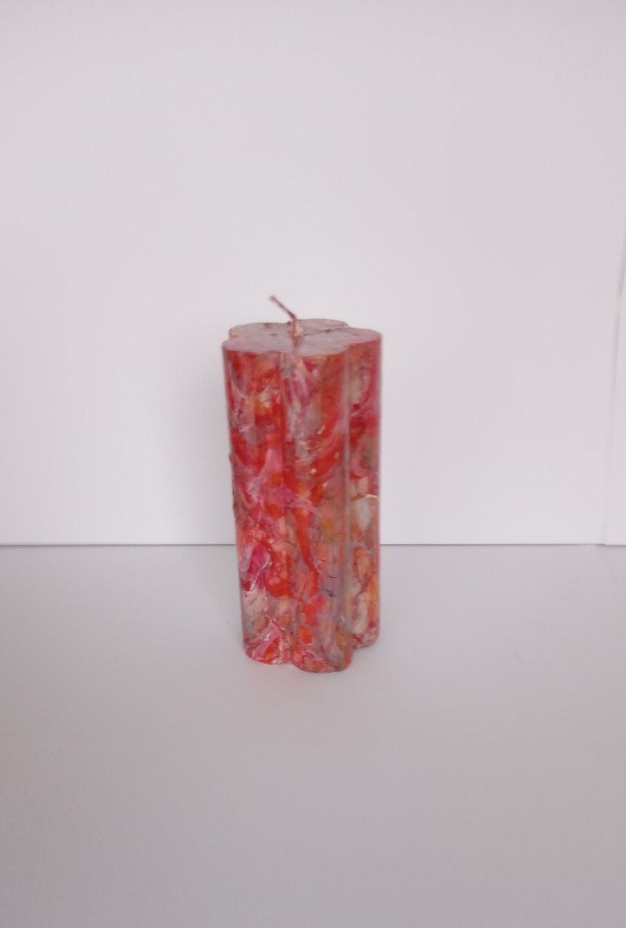 Psychedelic Daisy Pillar Candle - Folksy