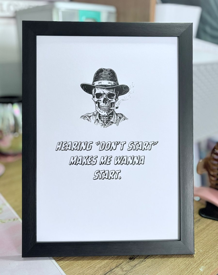A4 Framed Funny Quote - Folksy