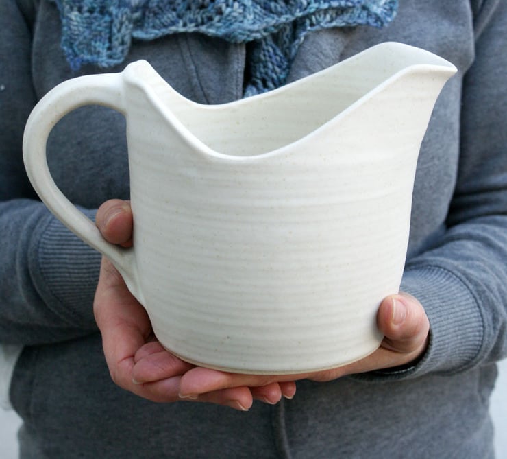 Farmhouse style handmade stoneware pouring jug ... - Folksy